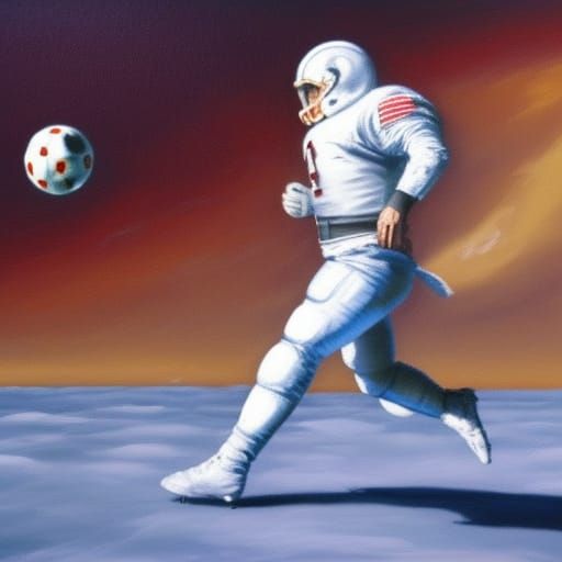 Astronaut playing football in space - AI Generated Artwork - NightCafe ...