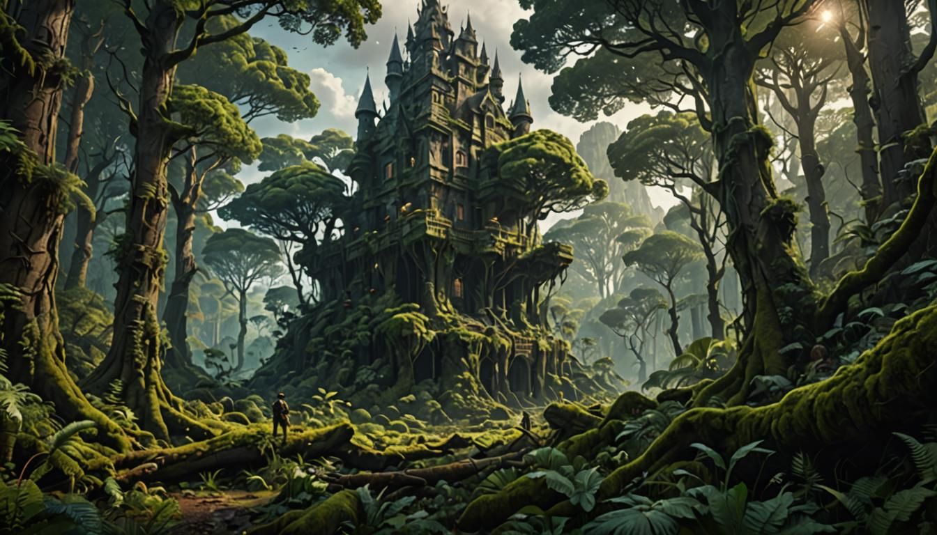 dense forest Epic cinematic brilliant stunning intricate meticulously ...
