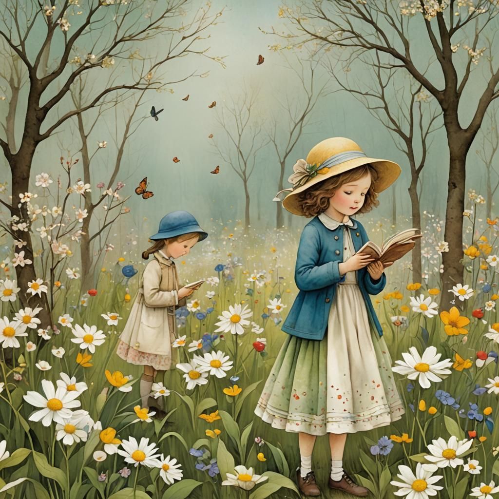 Little readers - AI Generated Artwork - NightCafe Creator