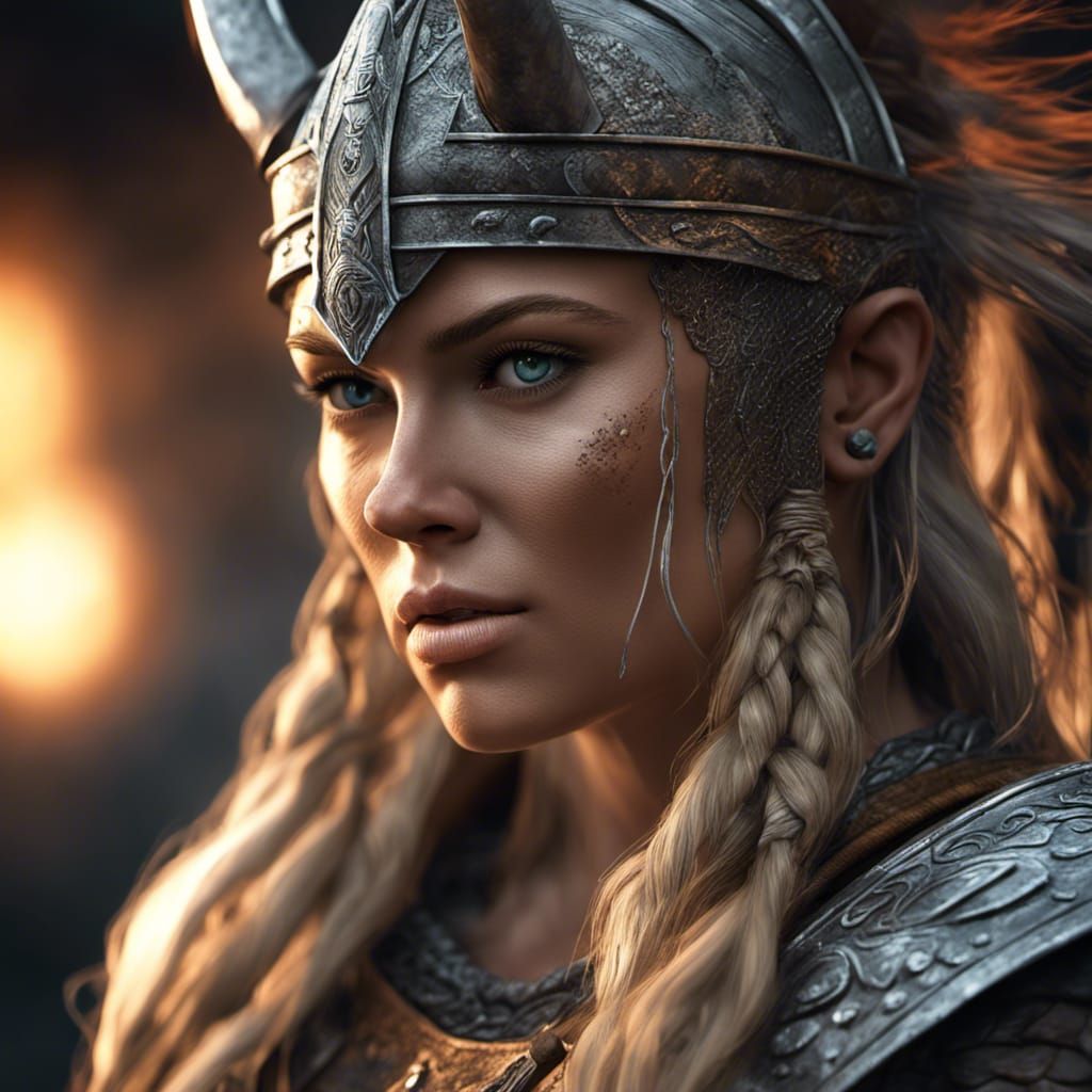 Woman warrior, Viking, Norse,(realistic:1.4), (masterpiece), (detailed ...