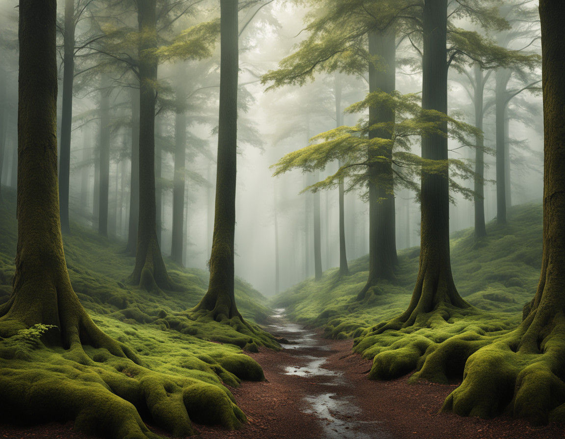 HYPERREALISTIC, PERFECT, SMOOTH, HDR QUALITY, NATURAL, A SERENE FOREST ...