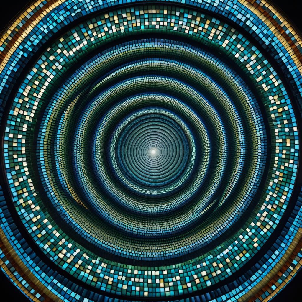 MOSAIC TILE ILLUSION - AI Generated Artwork - NightCafe Creator