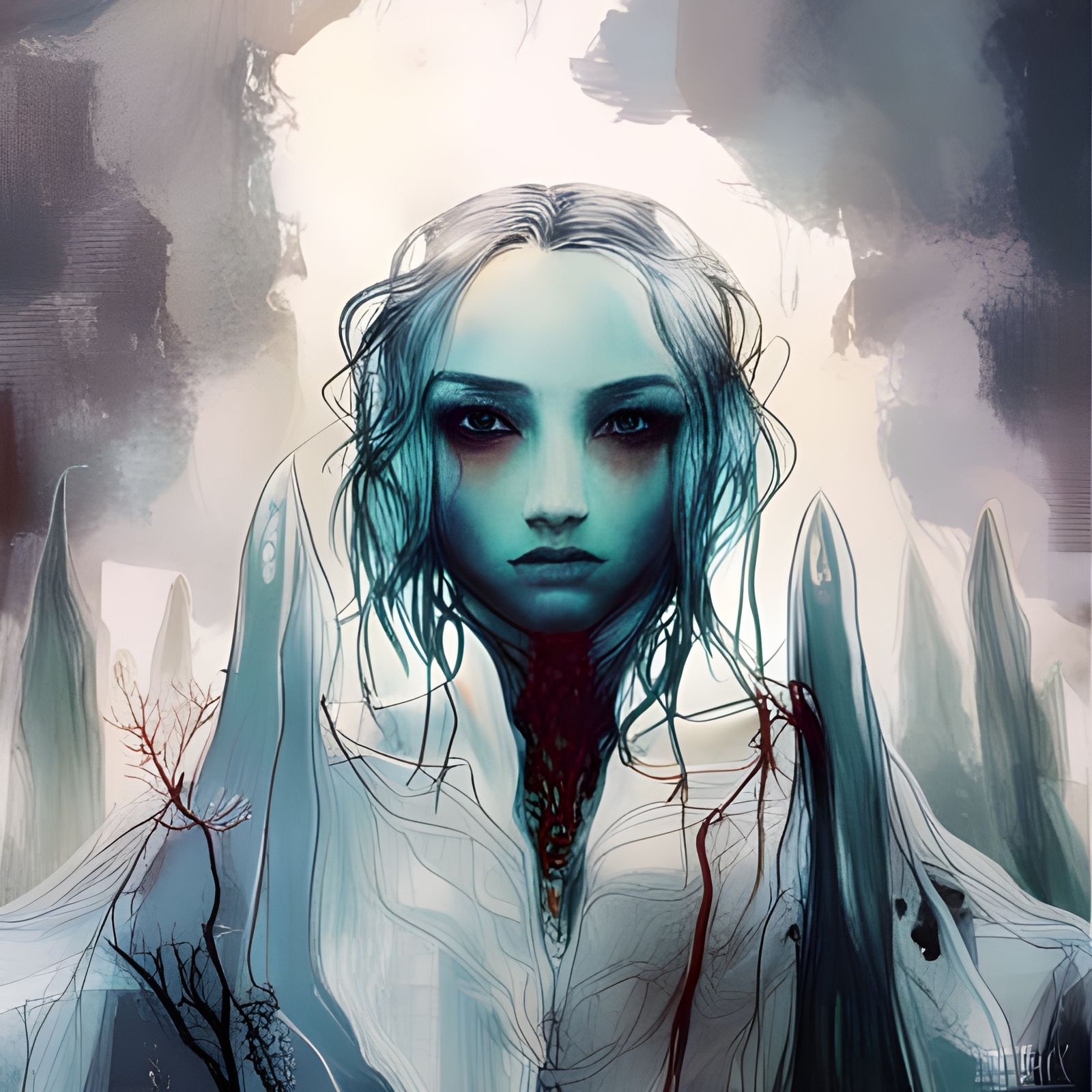 "transparent gothic ghost, A breathtaking masterpiece by carne ...