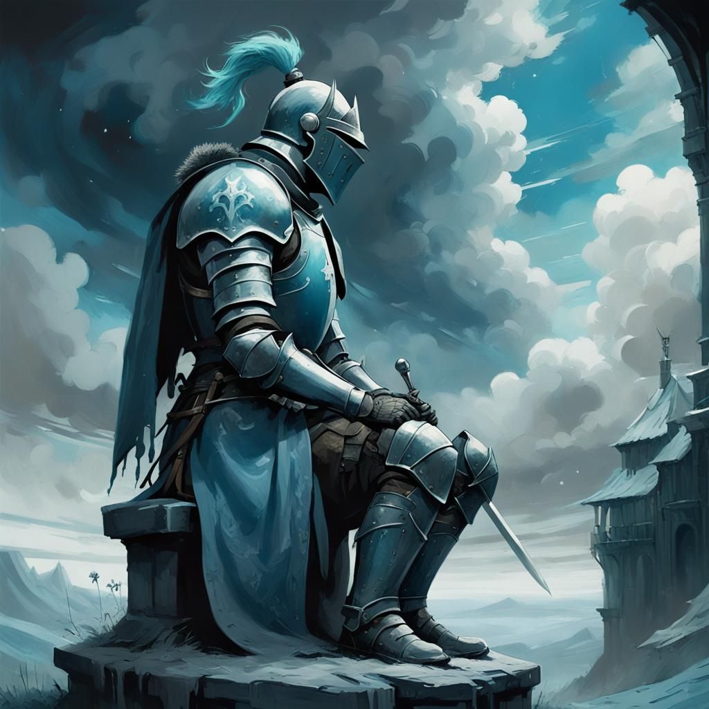 The Waiting Knight Warrior - AI Generated Artwork - NightCafe Creator