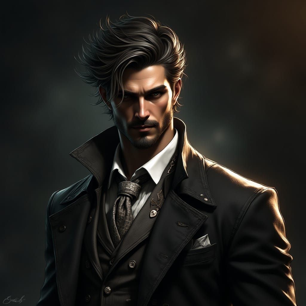 He is tall, dark, completely, quite Handsome, three day old unshaved ...