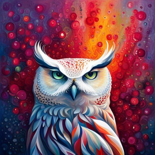 Strawberry owl - AI Generated Artwork - NightCafe Creator