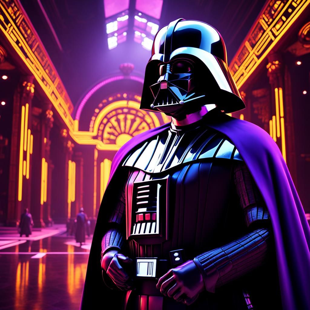Darth Vader at the museum - AI Generated Artwork - NightCafe Creator