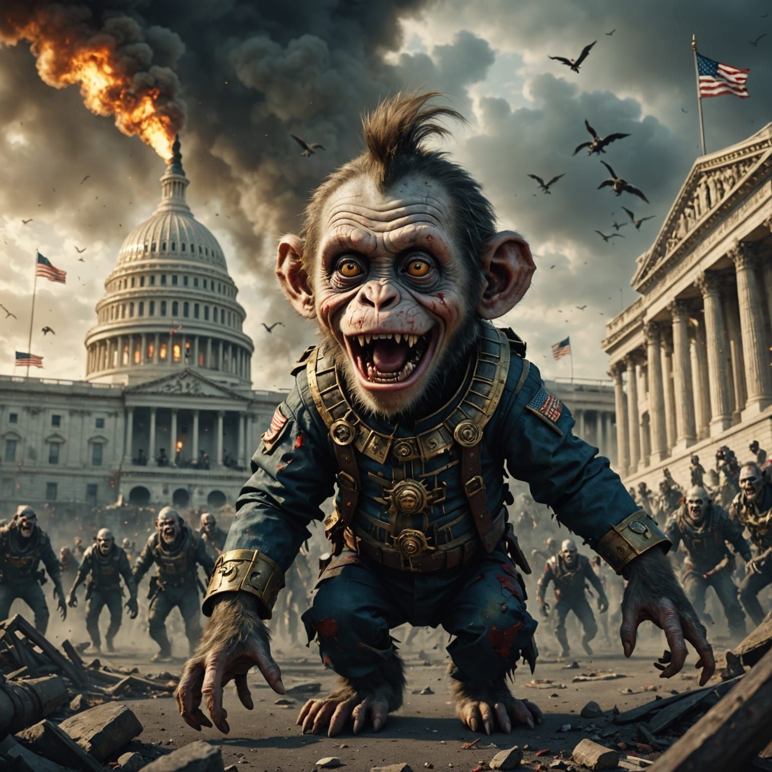 Epic Cinematic Apocalypse in Stylized Digital Art - AI Art