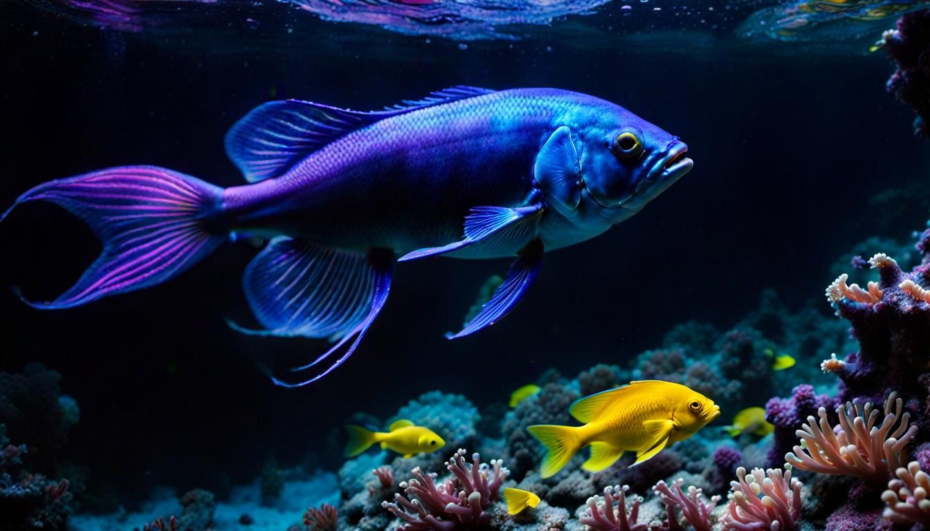 Bioluminescent Fish - AI Generated Artwork - NightCafe Creator