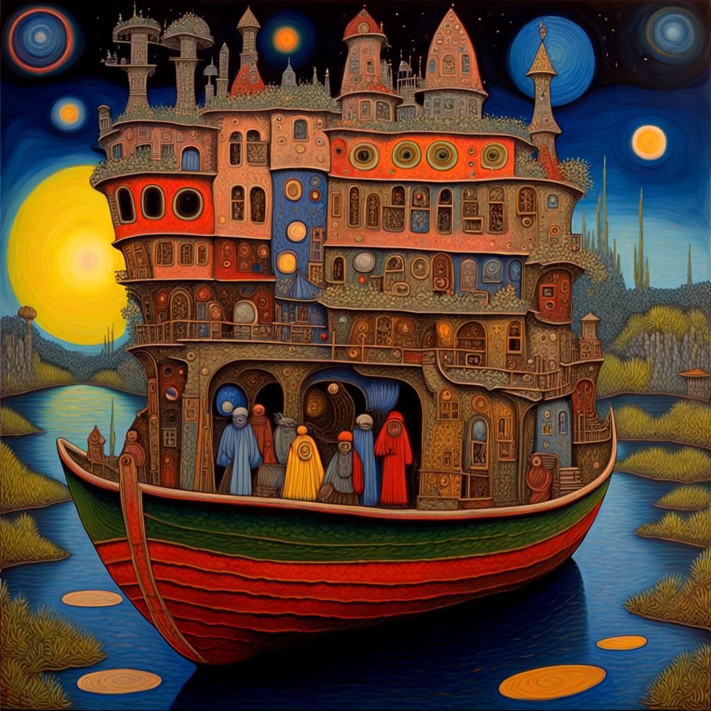 The boat trip - AI Generated Artwork - NightCafe Creator