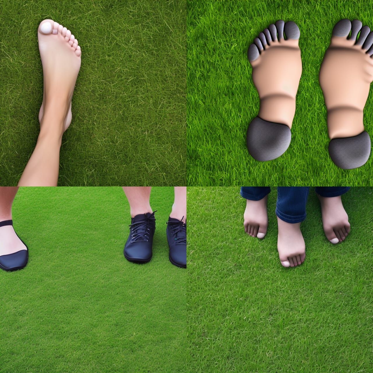 The human foot stepping on grass - AI Generated Artwork - NightCafe Creator
