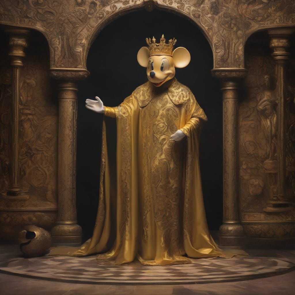 Golden Balthazar in Mysterious Shadows - AI Art
