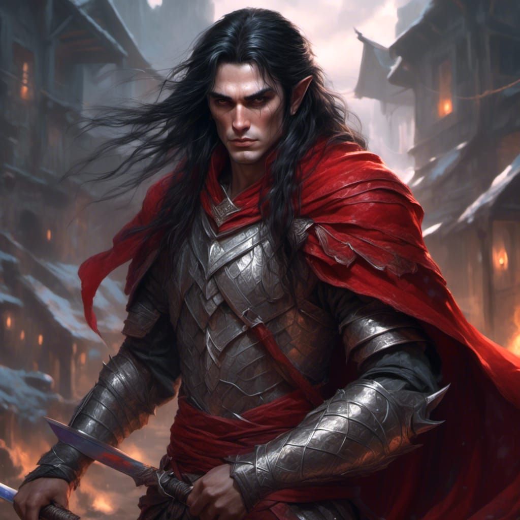 Feanor the Smith striding angrily towards a Balrog of Morgoth - AI ...