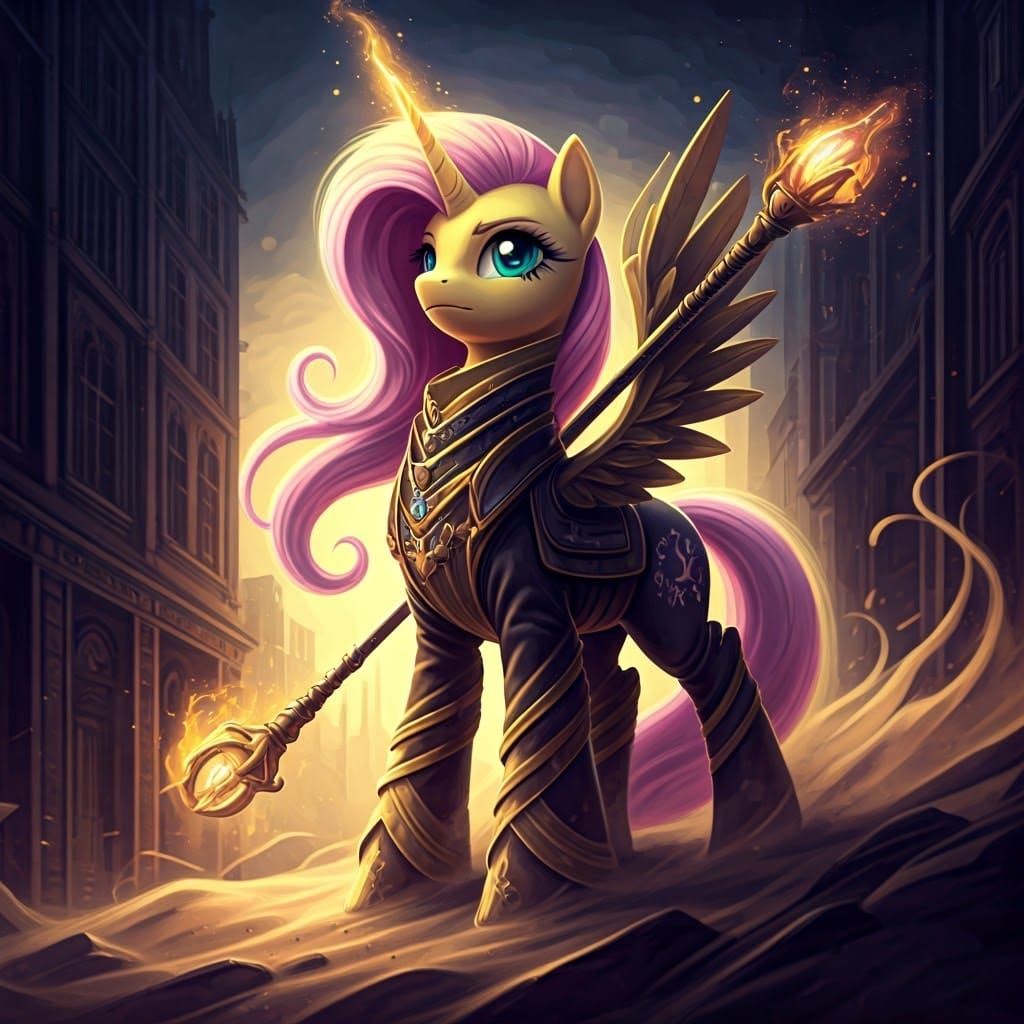 Cyberpunk Sand Mage in Dystopian Cityscape - AI Art