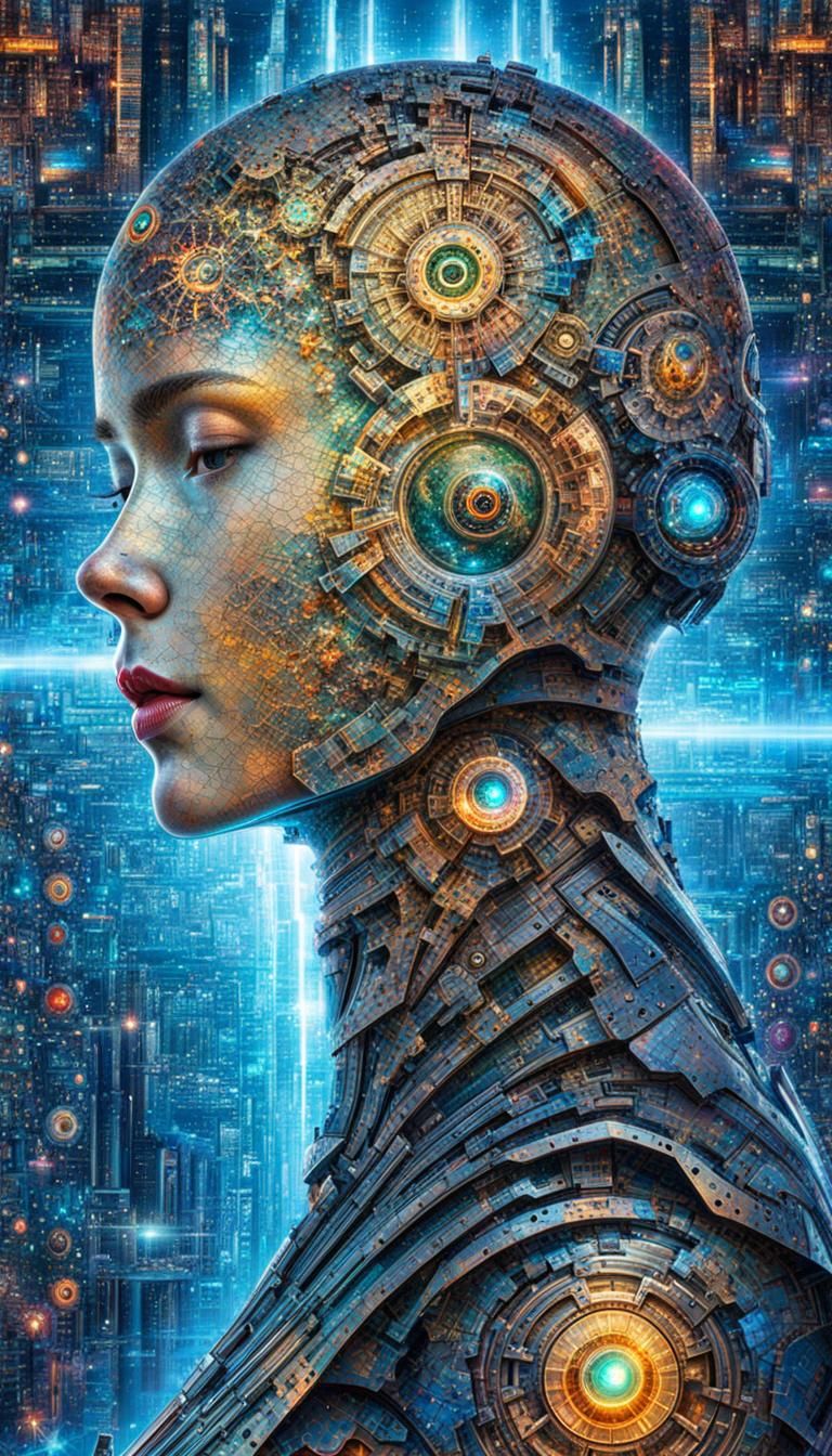 Mystic Machina: Aetherpunk Cyborg Conundrum - AI Generated Artwork ...