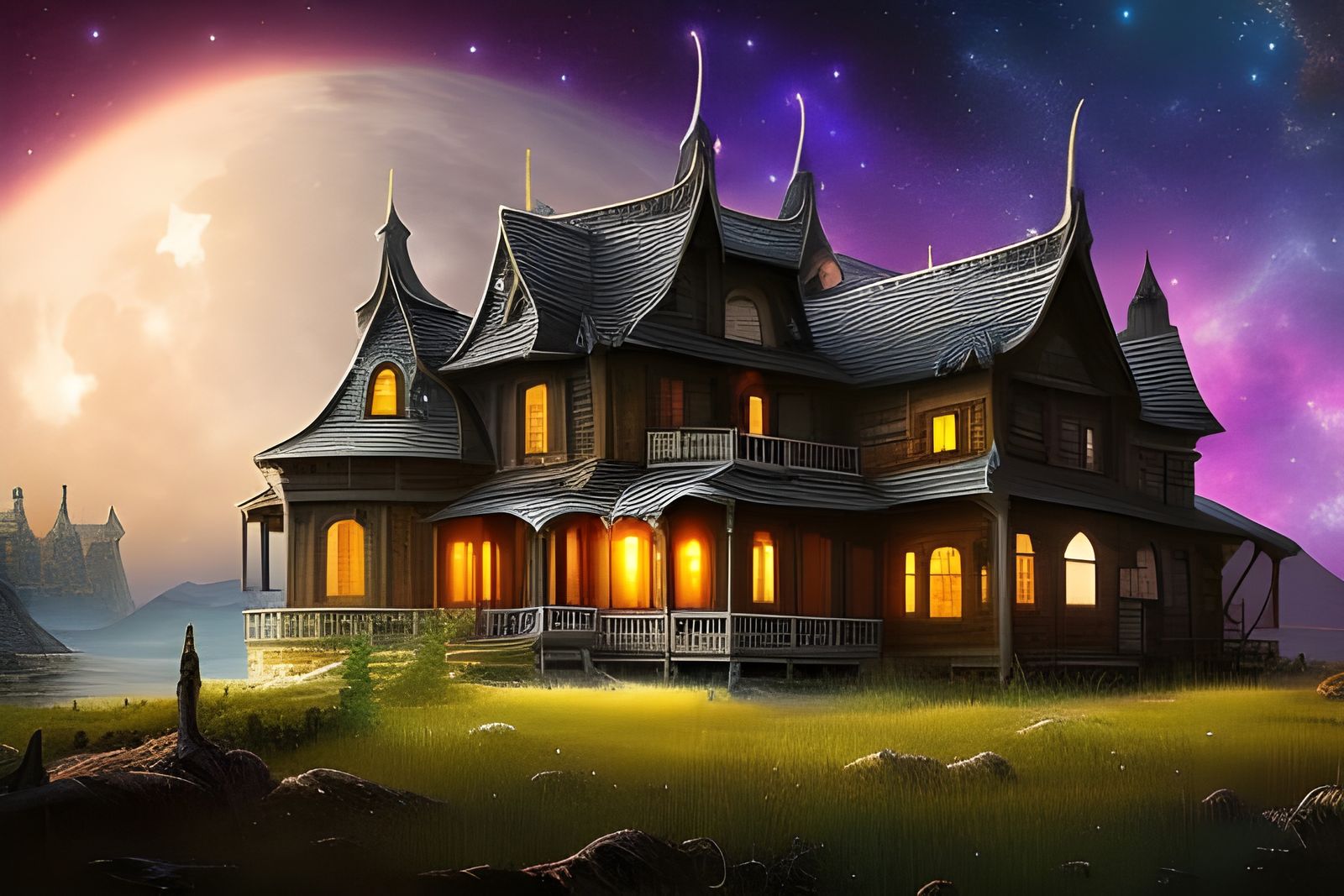 Magic house - AI Generated Artwork - NightCafe Creator