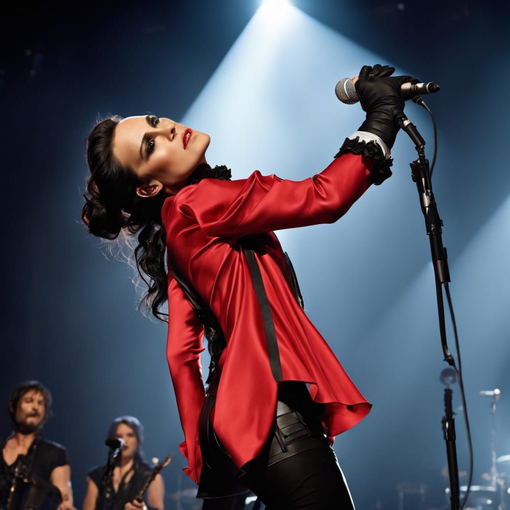 Rockstar Pop Singer in Baroque Glamour - AI Art