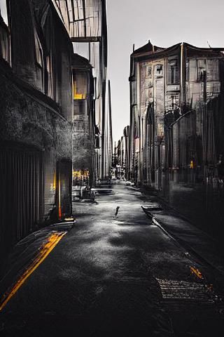 Dark empty streets 8K 3D Behance HD - AI Generated Artwork - NightCafe ...