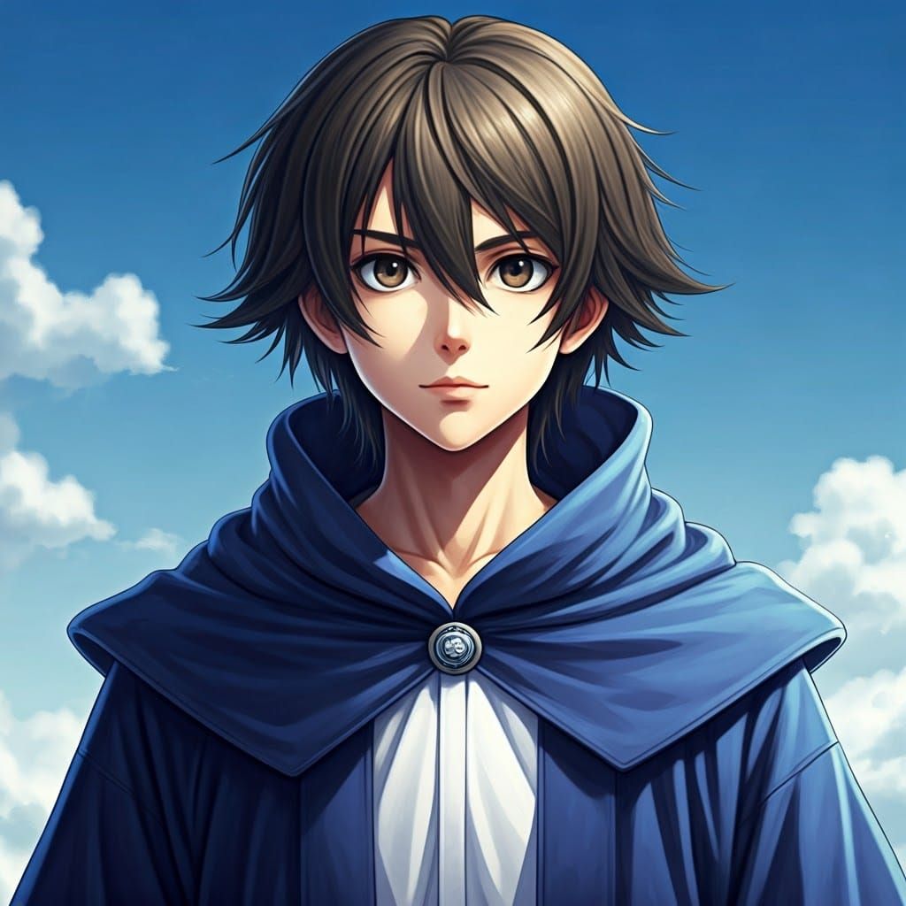 Anime Magician in Neo-Noir Style - AI Art