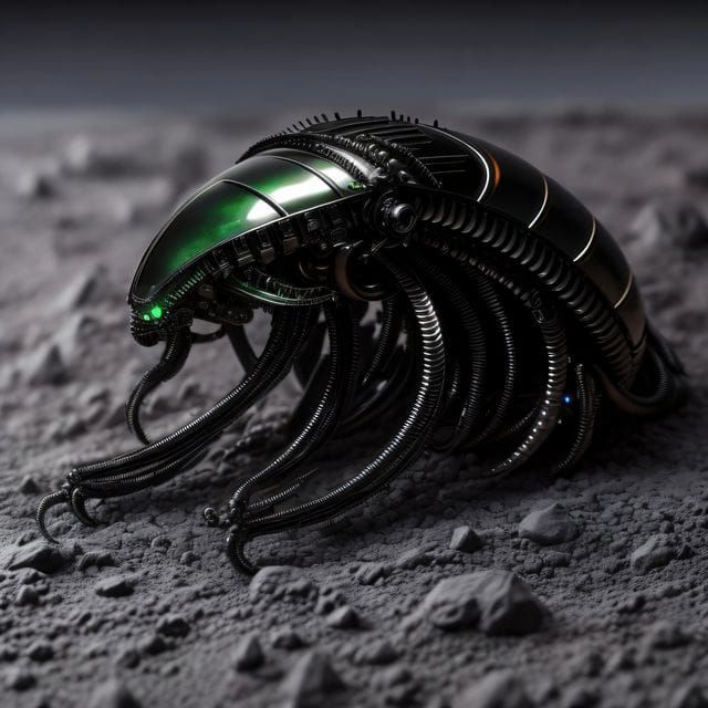 Macrophotography of a Glossy Green Beetle Inspired by HR Giger's ...