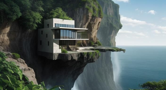 A stunning scene of an incredible impossible architecturally designed ...