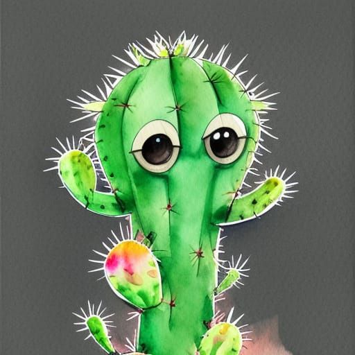 Chibi Cactus - AI Generated Artwork - NightCafe Creator