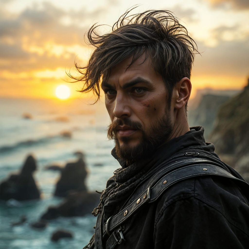 Epic Pirate Rogue in a Cinematic Coastal Landscape - AI Art