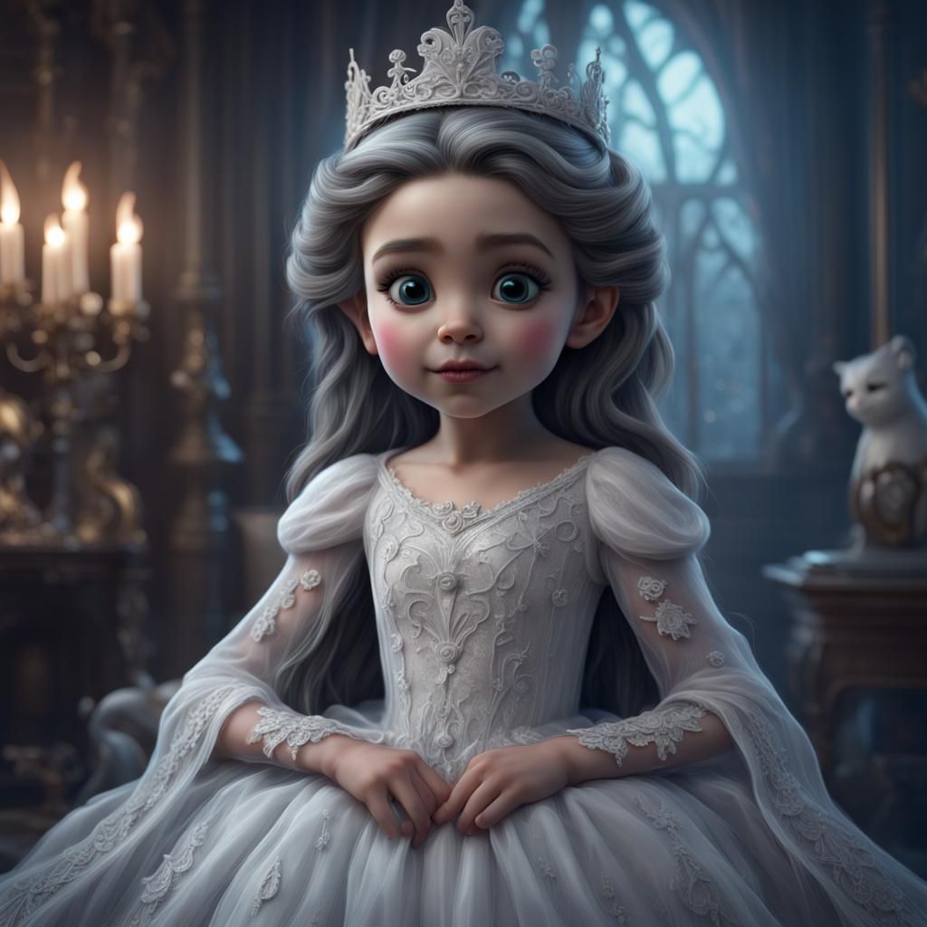 Adorable little ghost princess - AI Generated Artwork - NightCafe Creator