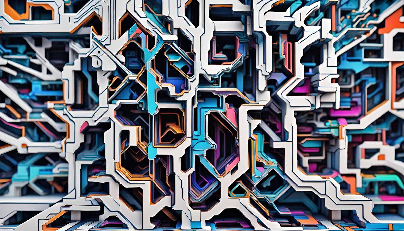 Abstract geometric labyrinthian 12oct23 - AI Generated Artwork ...