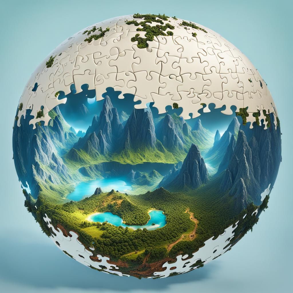 Earth Orb Puzzle - AI Generated Artwork - NightCafe Creator