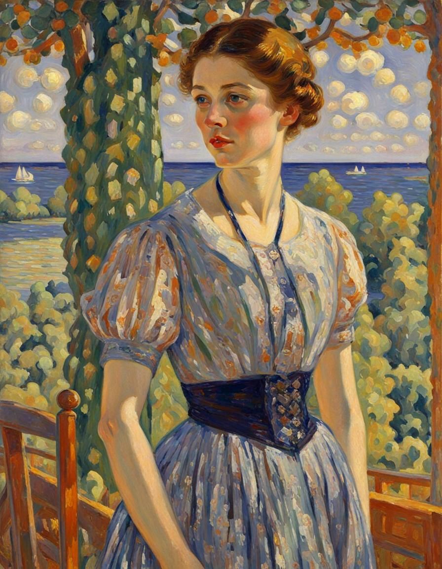 AI portrait influenced by the style of Louis Ritman (default portrait ...