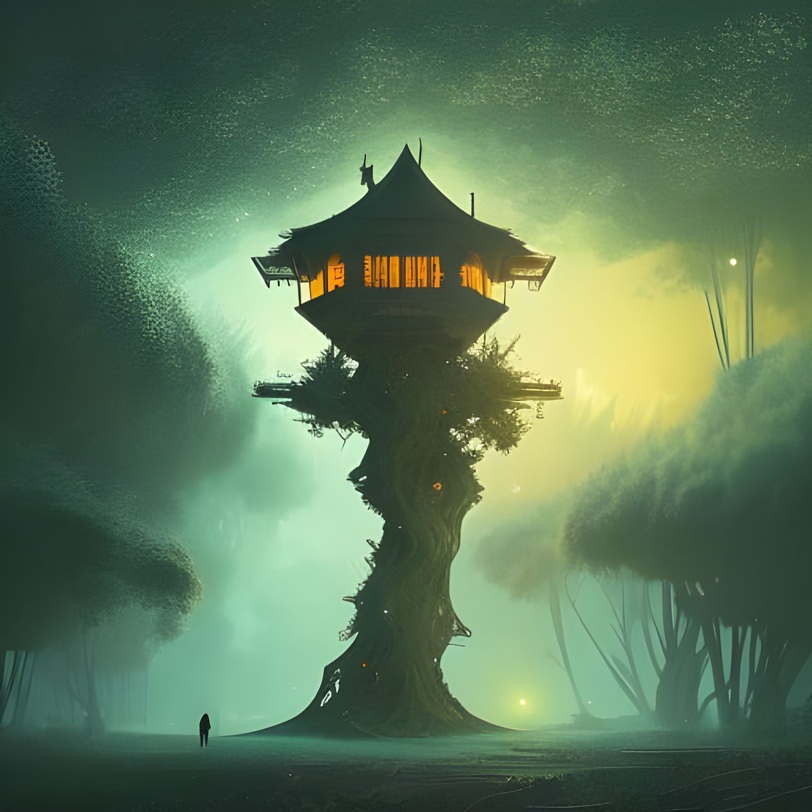 Treetop - AI Generated Artwork - NightCafe Creator