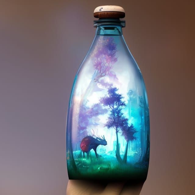 Insanely detailed photograph of a Two different Magic World Inside ...