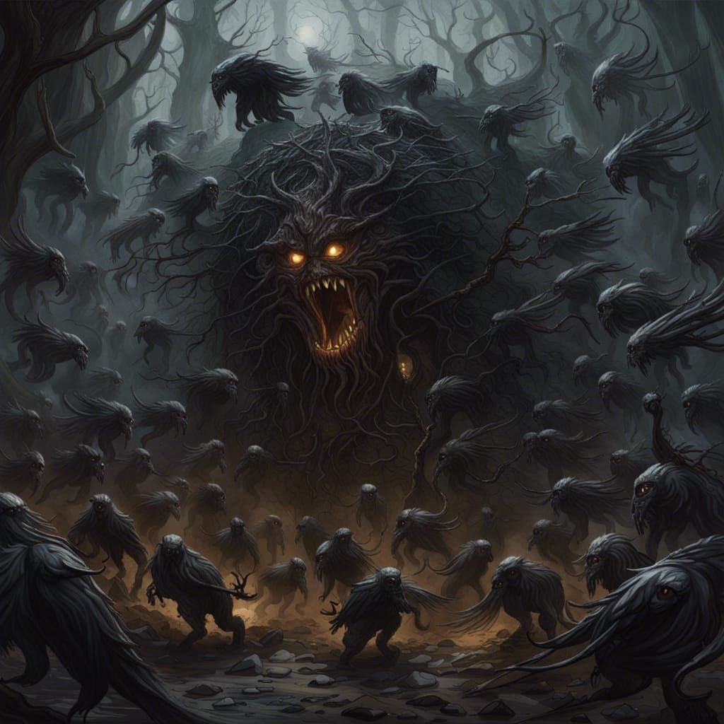 Ravenous Wraithlings: Swarm-like spirits that feed on fear, they ...