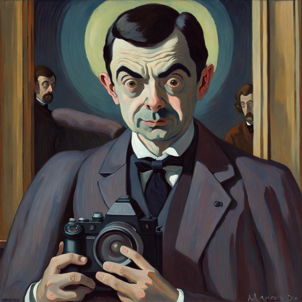 Photographing a Ghost of Antichrist Mr. Bean - AI Generated Artwork ...