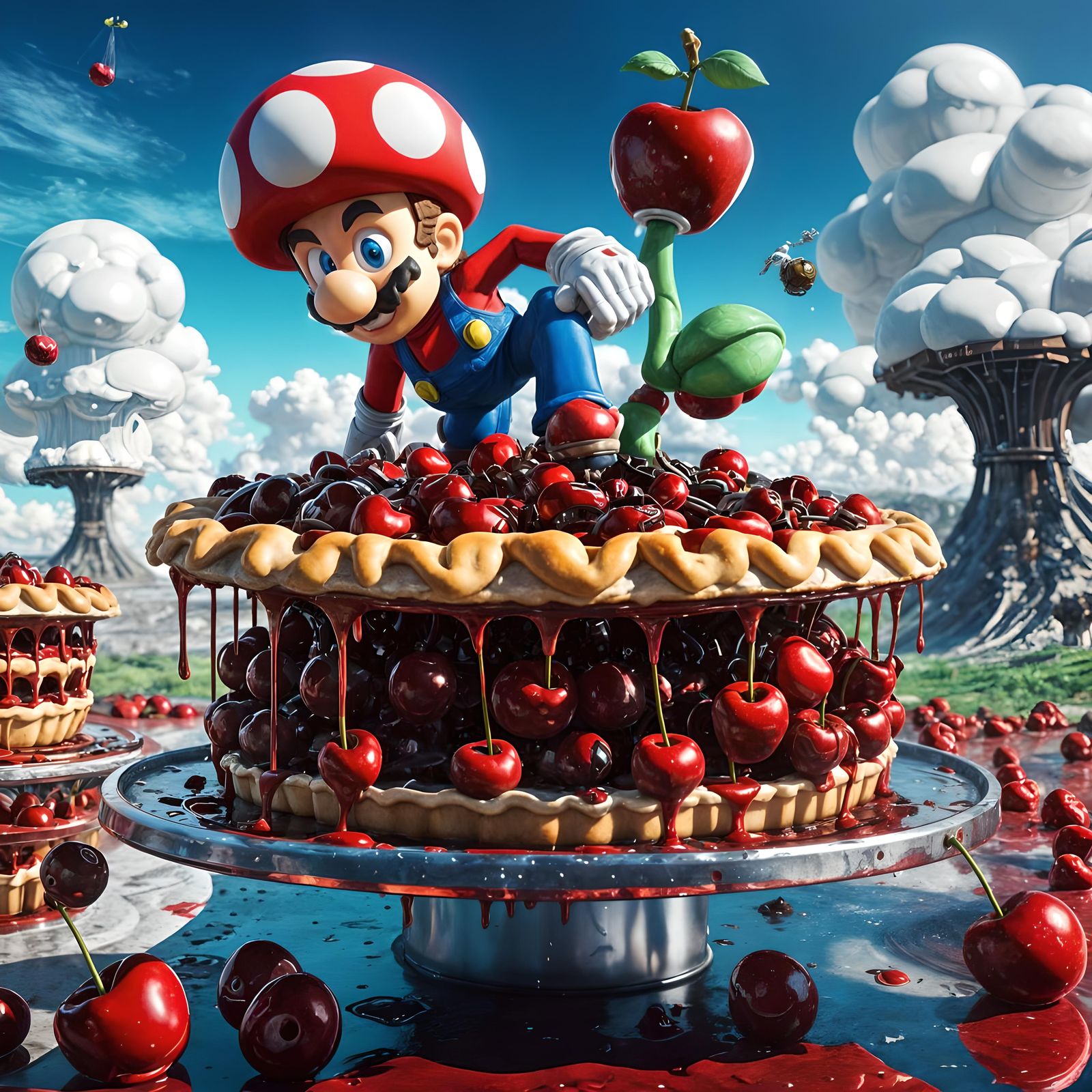 mario cherry pie - AI Generated Artwork - NightCafe Creator