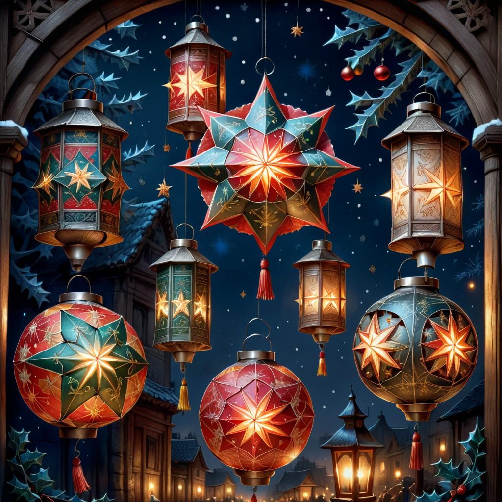 parol christmas lanterns (Christmas in the Philippines) - AI Generated ...