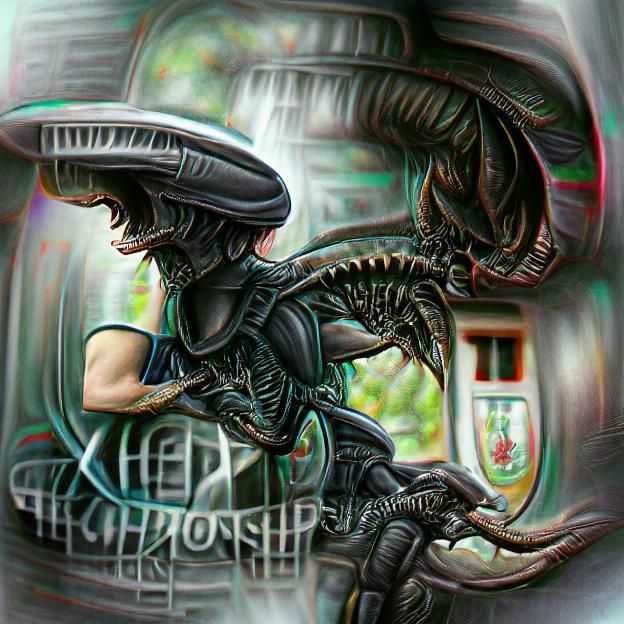 Xenomorph HDR digital illustration - AI Generated Artwork - NightCafe ...