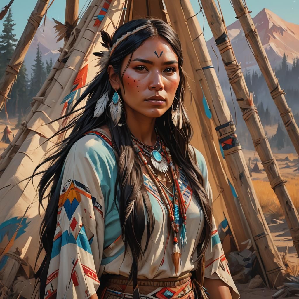 Native American Princess - AI Generated Artwork - NightCafe Creator