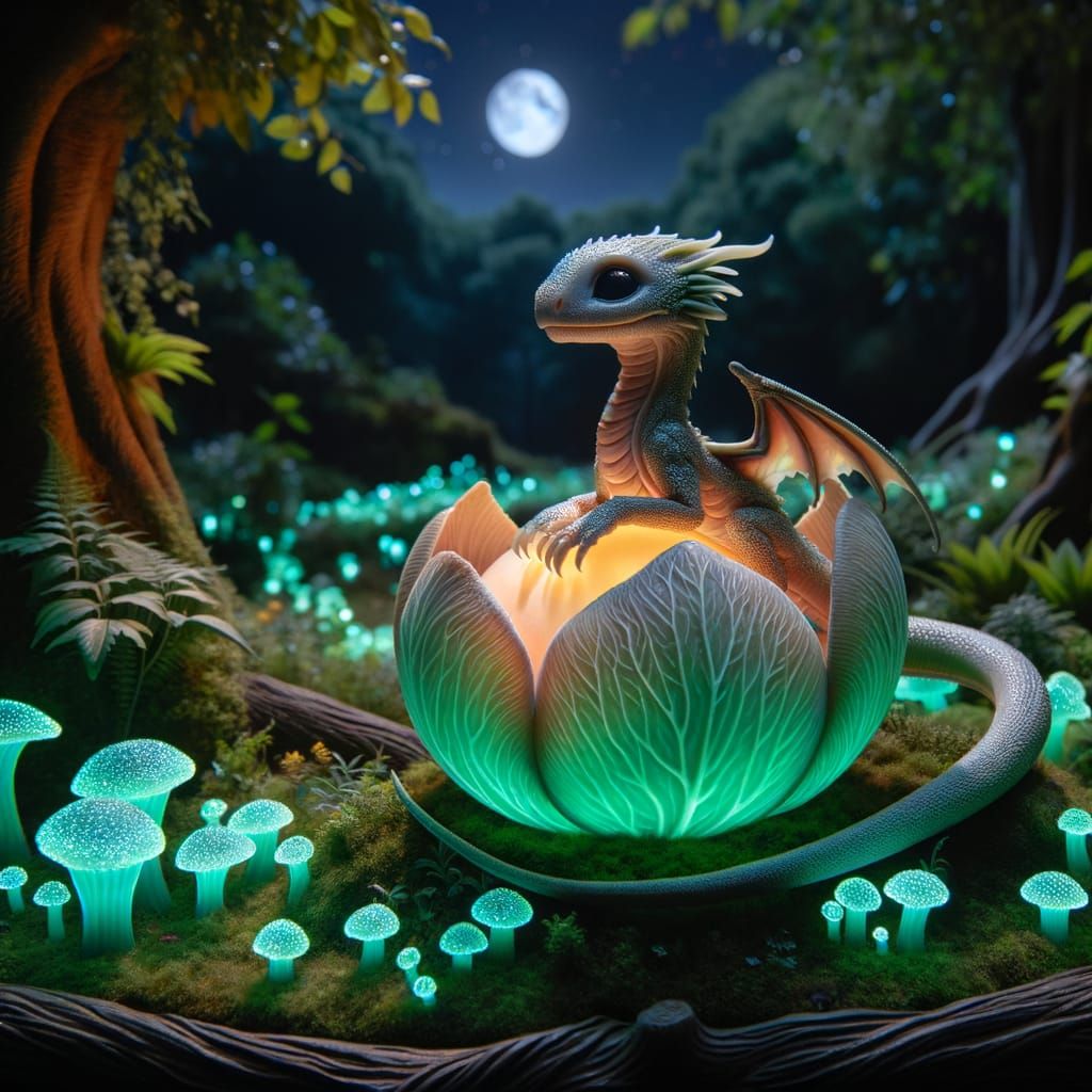 Derpy Dragons - Cabbage Guardian - AI Generated Artwork - NightCafe Creator