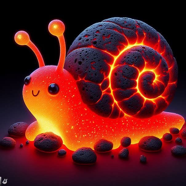 Happy Lava snail - AI Generated Artwork - NightCafe Creator