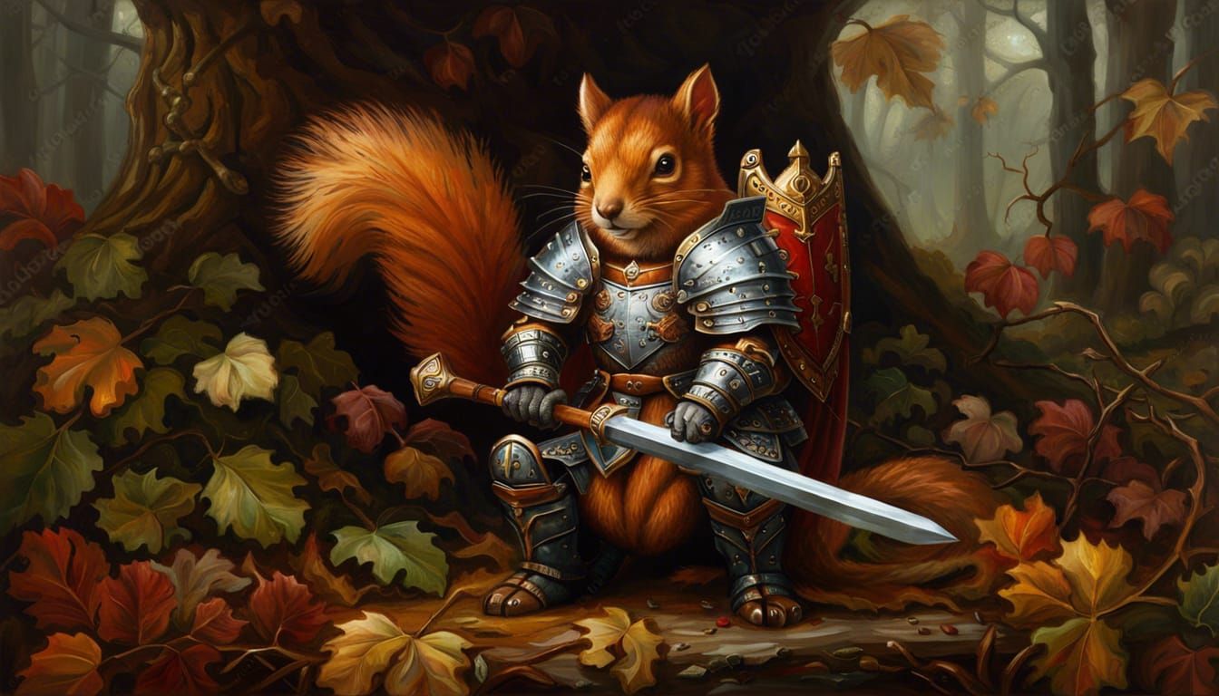 Squirrel Knight with Sword - AI Generated Artwork - NightCafe Creator