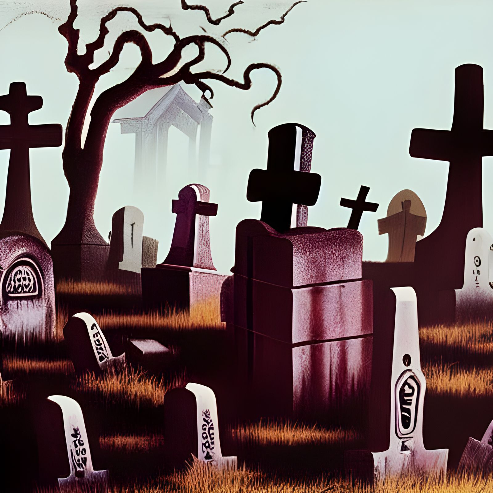 Graveyard - AI Generated Artwork - NightCafe Creator