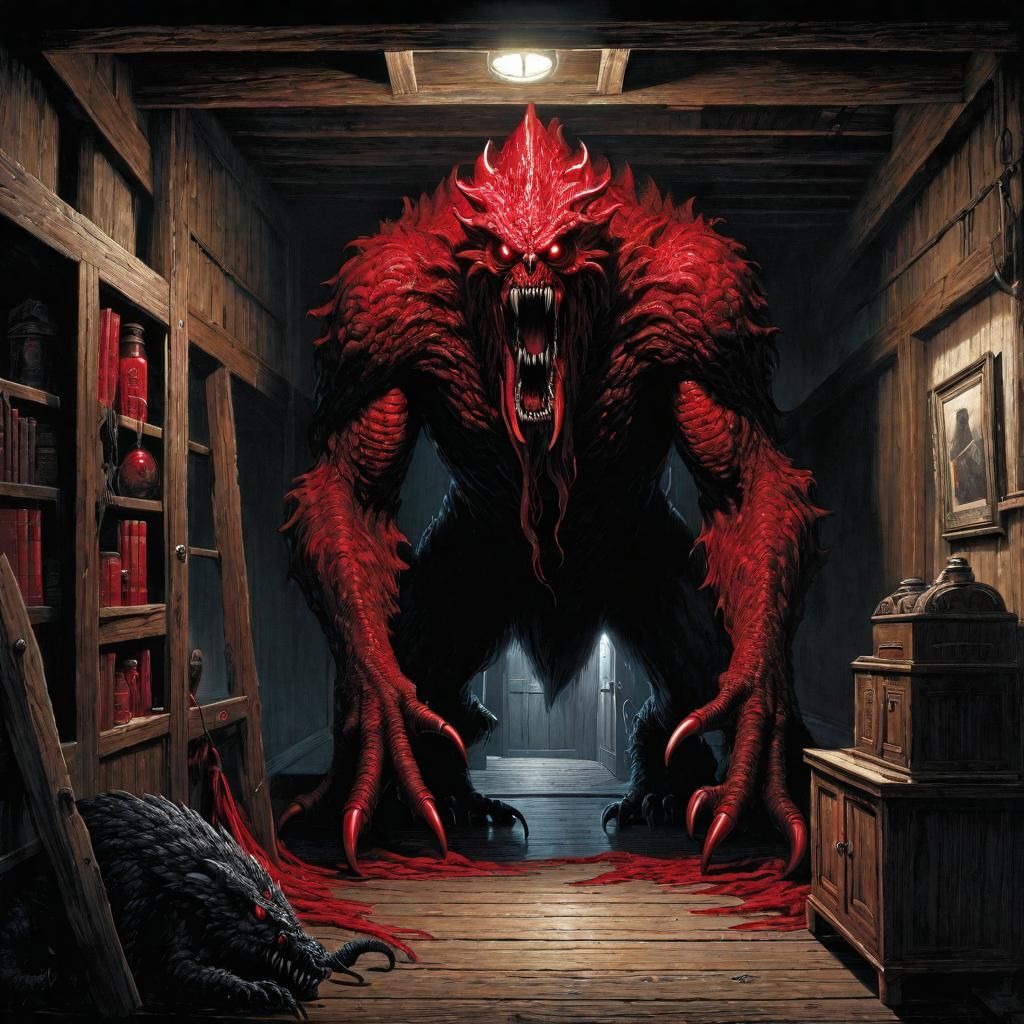 Monster in the basement - AI Generated Artwork - NightCafe Creator