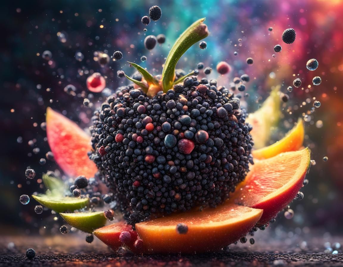 Alien fruit poster - AI Generated Artwork - NightCafe Creator