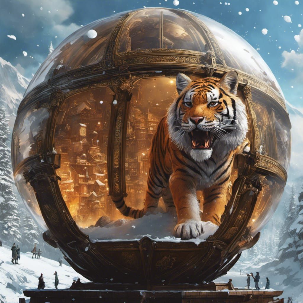 Tiger Globe - AI Generated Artwork - NightCafe Creator