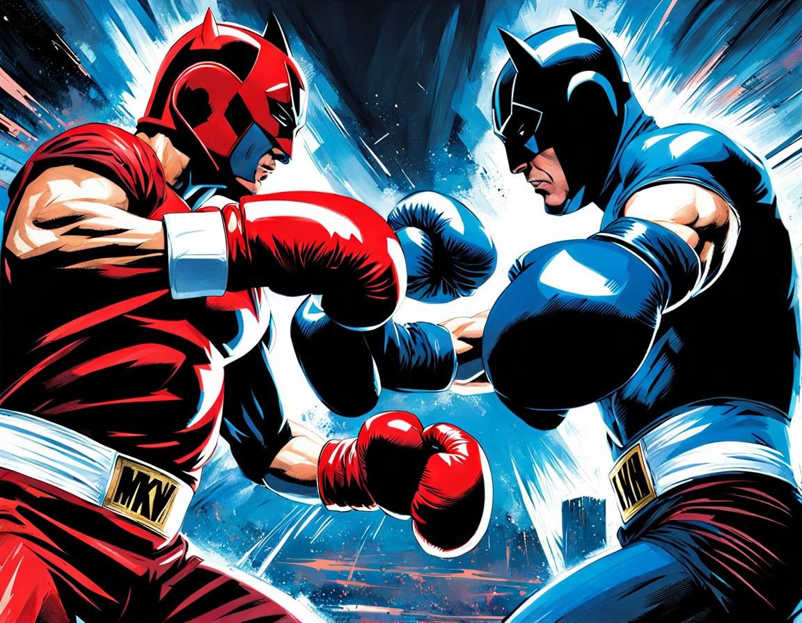Boxing Superheros # 3 - AI Generated Artwork - NightCafe Creator