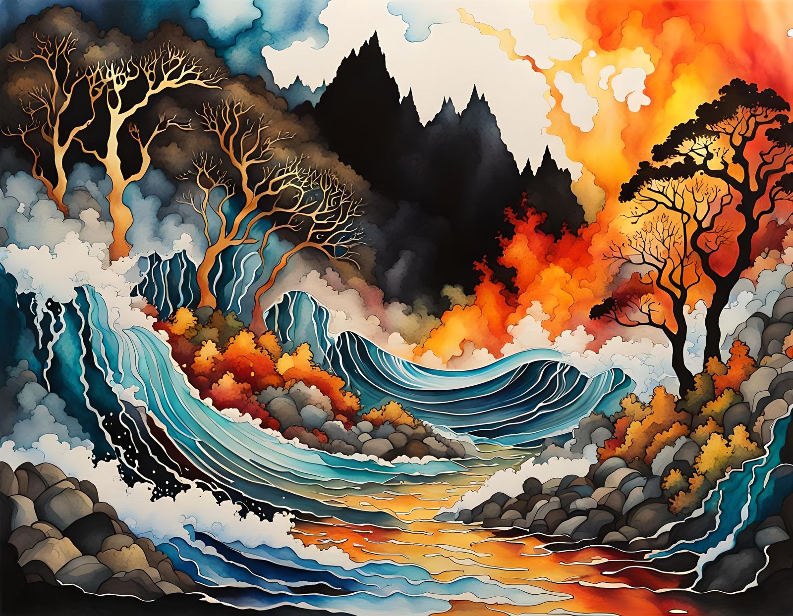 Rough nature 3 - AI Generated Artwork - NightCafe Creator