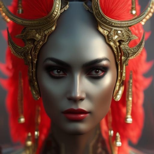 Red hair gorgon - AI Generated Artwork - NightCafe Creator