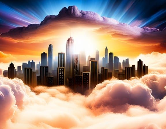 Cloudville - AI Generated Artwork - NightCafe Creator